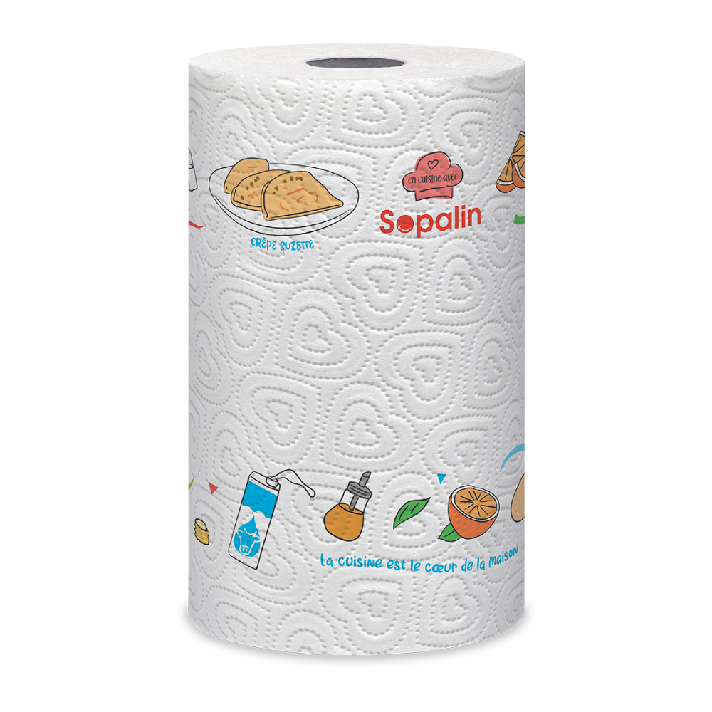 Sopalin® Maxi Rouleaux Décoré - Essuie-tout avec touche déco originale