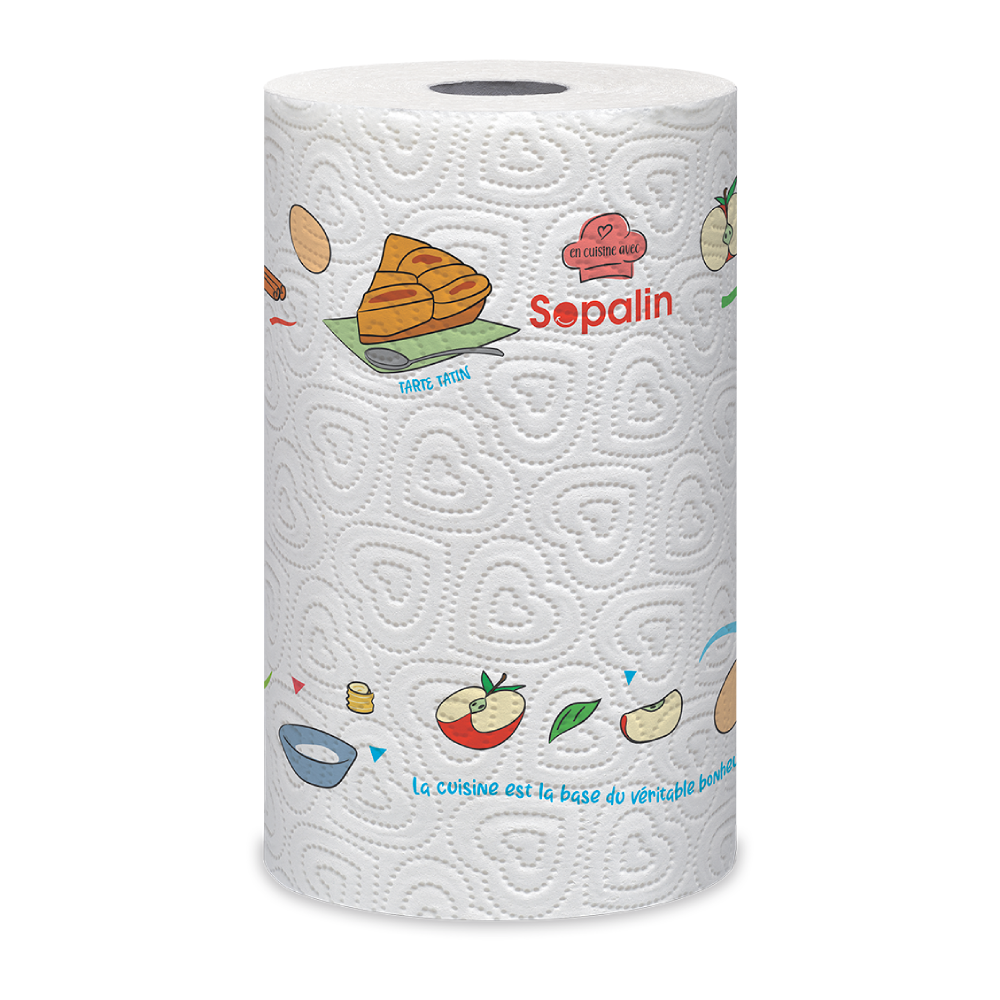 Sopalin® Maxi Rouleaux Décoré - Essuie-tout avec touche déco originale