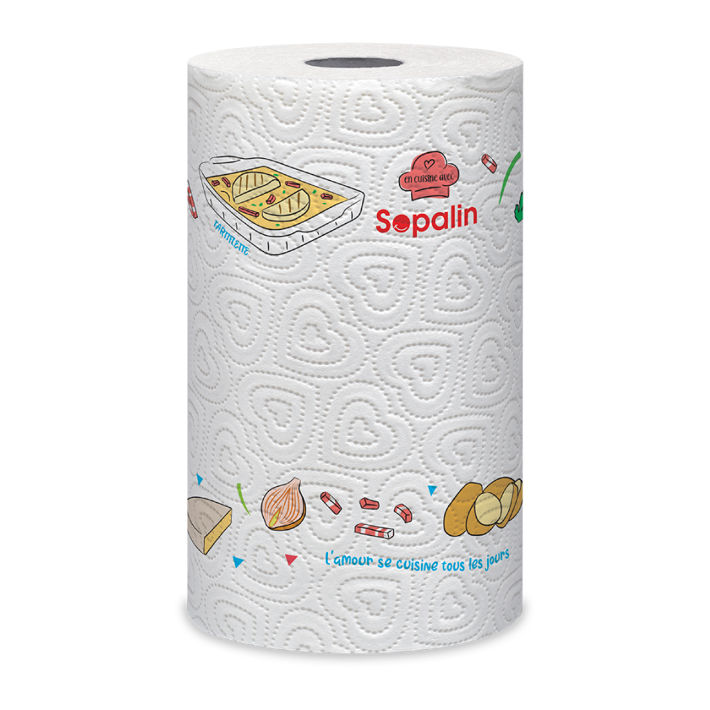 Sopalin® Maxi Rouleaux Décoré - Essuie-tout avec touche déco originale