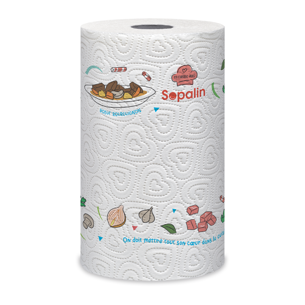 Sopalin® Maxi Rouleaux Décoré - Essuie-tout avec touche déco originale